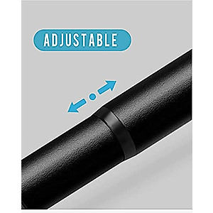 Upgrade Your Bathroom with a Stylish and Durable Stainless Steel Shower Curtain Rod Tension No Drill Adjustable for Bathtub, Shower Stall, Closet, Doorway Spring Metal Tension Matte Black 40-62 Inches