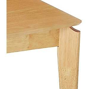 Christopher Knight Home Alma Dining Table, 6-Seater, Rubberwood with Walnut Veneer, Mid-Century, Natural Oak Finish