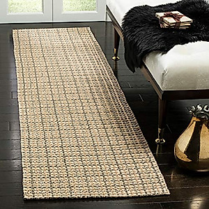 SAFAVIEH South Hampton Collection 8' x 11' Beige SHA241A Handmade Flatweave Grid Area Rug