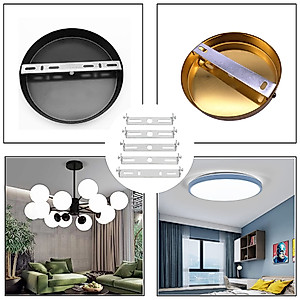 Rrina 4Pcs 4.53in/115mm Light Fixture Mounting Bracket for Pendant Lamps Wall Lamps Ceiling Chandelier(4.53in/115mm)