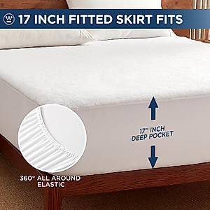 Westinghouse Queen Size Heated Mattress Pad, Luxury Quilted Electric Bed Warmer with 10 Heat Settings Dual Controller, 1-12H Auto Shut Off, Fit Up to 17" Deep Pocket, Machine Washable, 60x80 Inch