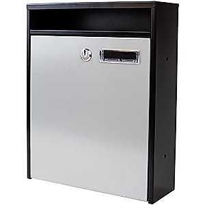 Wall-Mounted Mailbox,Letter Box,Post Box,Contemporary Galvanized Steel Mailbox with Mounting Hardware, Rust-Proof Wall Mounted Mailbox, New Postal Box for Letters/Post (Color : White) (Color : Groen)
