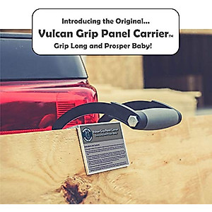 Vulcan Grip Panel Carrier | Drywall and Plywood Gripper, Lifter and Carrying Tool | Makes it Easy to Solo Lift and Carry Sheet Materials with Good Posture and No Back Pain | Self Adjusts to Thickness