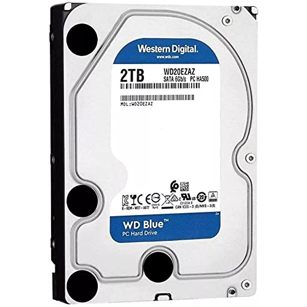 Western Digital 2TB WD Blue PC Internal Hard Drive HDD - 5400 RPM, SATA 6 Gb/s, 256 MB Cache, 3.5" - WD20EZAZ