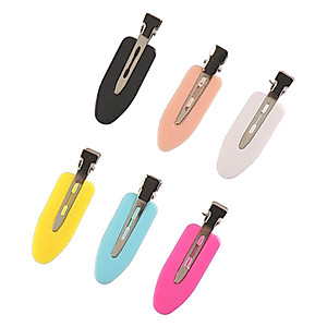 Messen 24 Pieces No Bend Hair Clips Seamless Side Bangs Fix Fringe Curl Pin Barrette No Crease Hair Clip for Makeup Washing Face Accessories Women Girls (Pink,White,Yellow,Blue,Black,Rose Red)