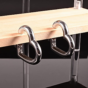 DOEARKO 2PCS Heart Design Ear Hanger Weights for Stretched Ears Gauges Ear Plugs Body Piercing Tunnels 316 Stainless Steel Hypoallergenic Body Jewelry (4G (5mm), 1#Silver)