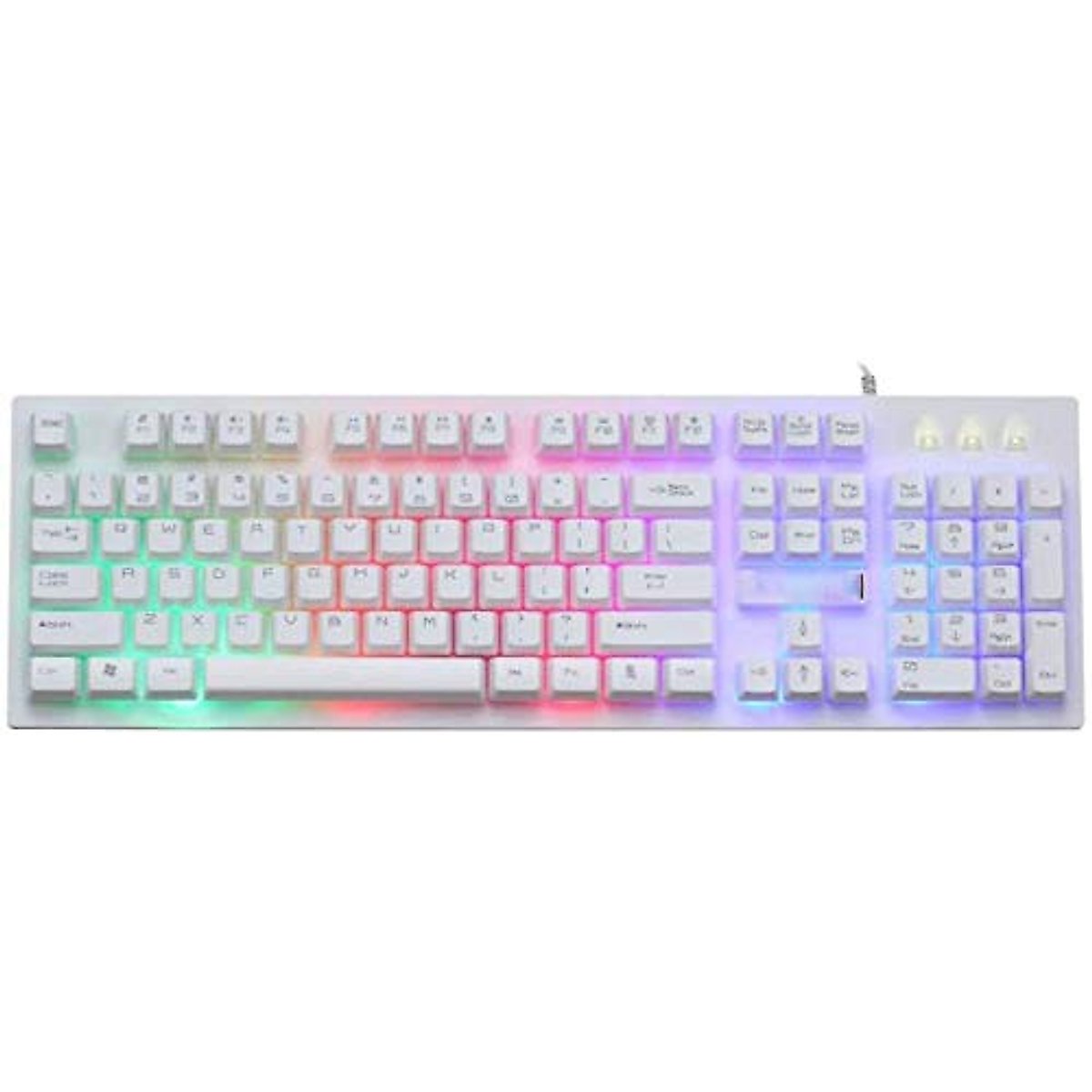 FEDRUI Mechanical Gaming Keyboard, Gaming Keyboard with Backlit, Keyboard Mouse Kit for Home, Games, Office (Color : White)