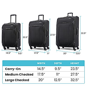 American Tourister 4 KIX 2.0 Expandable Softside Luggage with Spinner Wheels, 24 SPINNER, PURPLE ORCHID