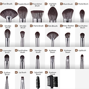 DUcare Makeup Brushes Professional with Bag 22Pcs Makeup Brush Set Premium Synthetic Kabuki Foundation Blending Brush Face Powder Blush Concealers Eye Shadows with Case