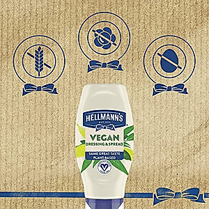 Hellmann's Vegan Dressing and Spread Vegan 3 Ct for a Rich, Creamy Plant-Based Alternative to Mayo Same Great Taste, Plant Based, Free From Eggs 11.5 oz