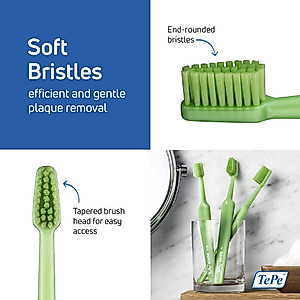 TEPE Good Soft-Bristle Toothbrush for Adults and Teens, Pack of 1, Compact