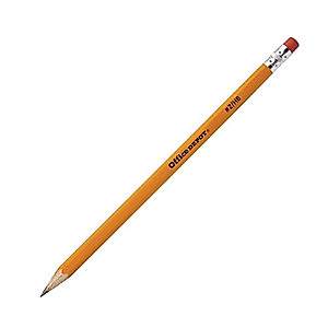 Office Depot Brand Presharpened Pencils, 2 Medium Soft Lead, Yellow, Pack of 12