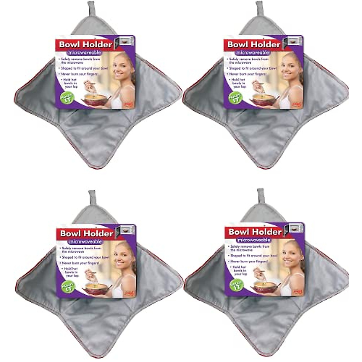 Jokari Hot Bowl Holders are Microwavable and Combine Benefits of a Hotpad and Cozy for a Hot, Warm or Even Cold Soup Bowl or Pot. Stabilizer and Hugger Shaped for Large and Small Bowls for Easy Eating