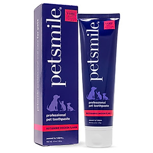Petsmile Professional Pet Toothpaste - Cat & Dog Teeth Cleaning Supplies - Controls Plaque, Tartar, & Bad Breath - VOHC Accepted Toothpaste - Pet Dental Care Essentials (Rotisserie Chicken, 2.5 Oz)