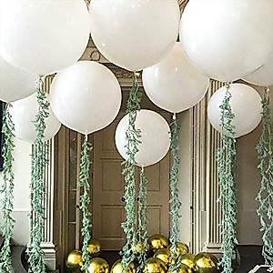 36 Inch Giant Latex Balloon White (Premium Helium Quality), Large Balloons for Birthdays Wedding Photo Shoot and Festivals Christmas and Event Decorations - 6Pcs