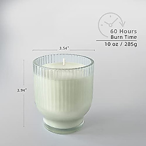 ELBERETH Vanilla Candles, Natural Soy Candles for Home Scented, Candles Gifts for Women, Glass Jar Candles, 10 oz, 60 Hours Long Burning