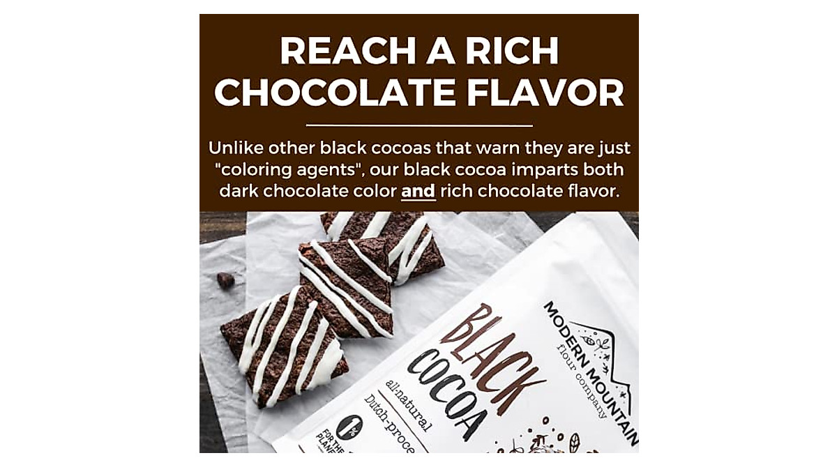 Dark Black Cocoa Powder for Baking & Rich Chocolate Flavor