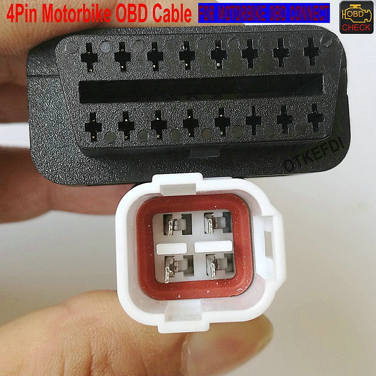 OTKEFDI Motorcycle 4pin OBD Diagnostic CANBUS Cable for Yama Motorbike 40CM Length