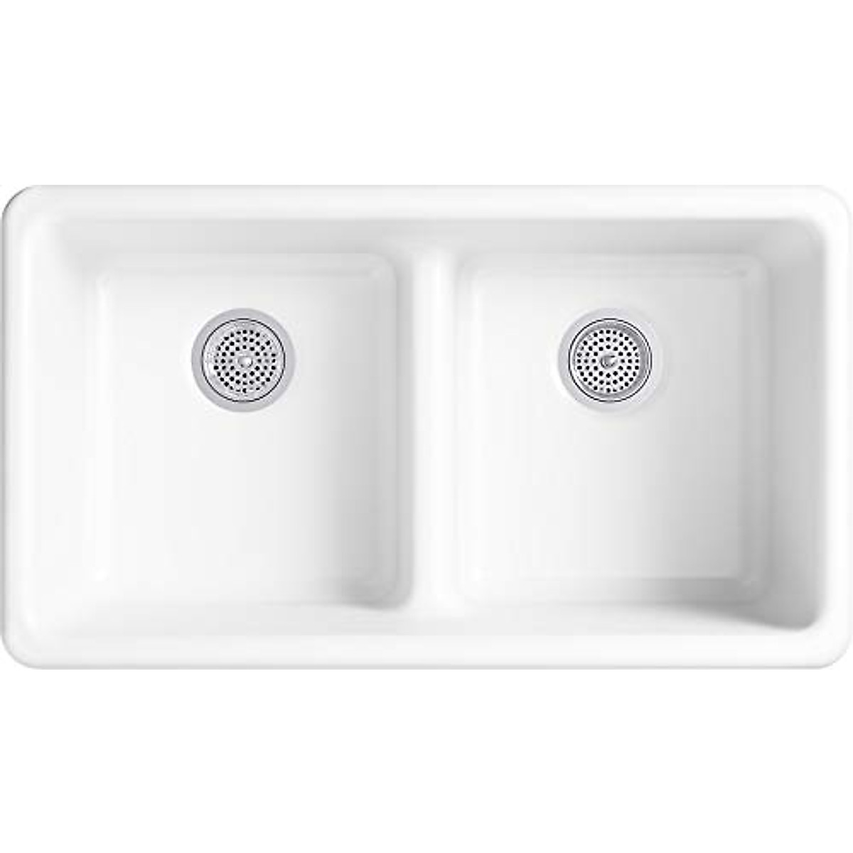 KOHLER 5312-0 Iron/Tones Kitchen Sink, White