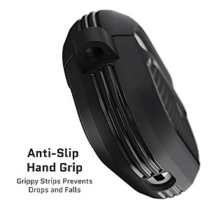 Ghostek CRUSHER Black AirPod Pro Case Carbon Fiber Hard Protective Cover with Matte Finish Design for Men and Women Heavy Duty Dust Guard Earbuds Protection Designed for 2019 Apple AirPods Pro (Black)