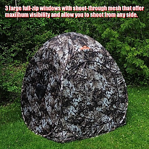 THUNDERBAY 60" x 60" Pop-Up Ground Blind for Deer Turkey Duck Hunting, Bow Hunting, Digital Camo