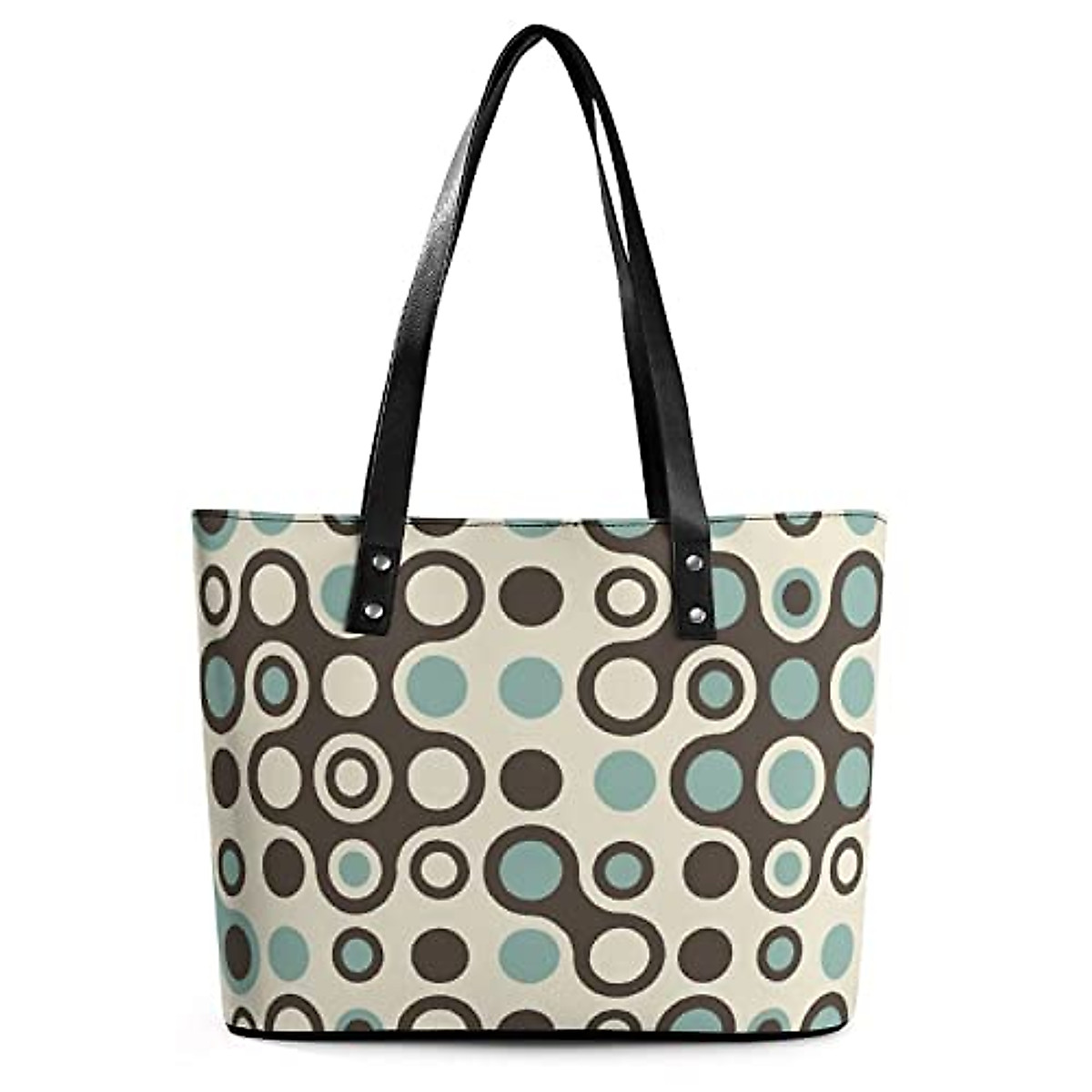 Womens Handbag Dots Pattern Leather Tote Bag Top Handle Satchel Bags For Lady