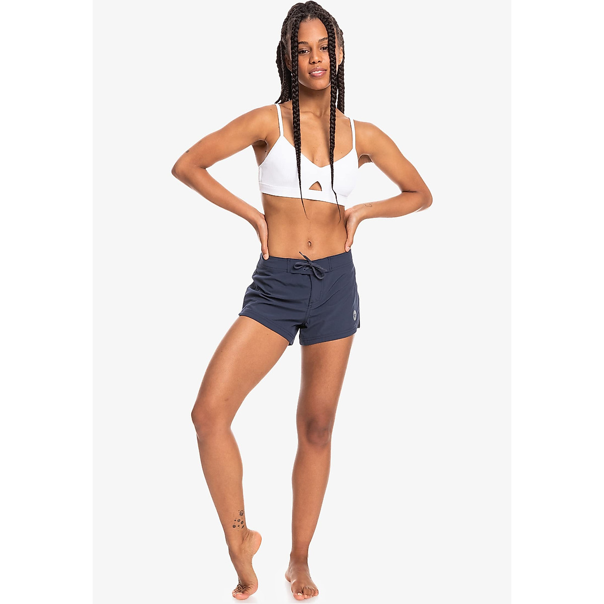 Roxy Women's Standard Board Quick Dry Bathing Suit Shorts, 2" Inseam-Swimsuit Bottoms (XS-XXL), Mood Indigo, Large