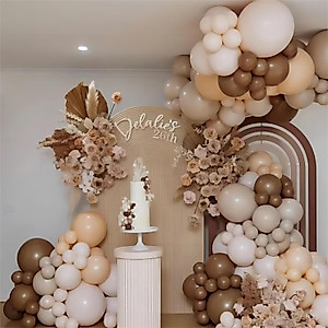 110pcs Dark Brown Balloon Garland Arch Kit, 18 12 10 5 Inch Brown Latex Balloons Different Sizes Pack for Graduation Wedding Birthday Baby Shower Halloween Party Decorations