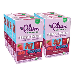 Plum Organics | Teensy Fruit Snacks | Organic Toddler & Kids Snacks | Berry | 0.35 Ounce Snack (40 Total) Packaging May Vary
