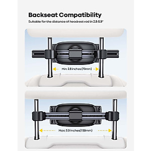 Lamicall Car Tablet Mount, Headrest Tablet Holder - Car Back Seat Travel Tablet Stand for Kids, Compatible with iPad Pro Air Mini, Galaxy Tab, Fire HD, 4.7-13" Cell Phone, Tablets and Devices