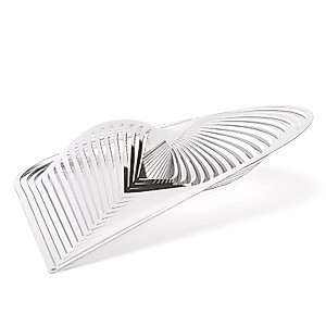 Wind Spinner Flowing-Light Effect Courtyard Decorations Made of Stainless Steel House Hanging Decoration 12“x 8“ Spinners with a 360° Rotating Hook (1 pc Water Drop-Silver)