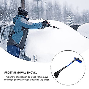 LIOOBO Metal Snow Shovels Snow Remover Brush for Car: Snow Brush and Detachable Ice Scraper Shovel Ergonomic Foam Grip Car Clean Tool for Cars Trucks SUV Multitools Snow Pusher Shovel