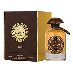 Lattafa Perfumes Ra'ed Oud for Unisex Eau de Parfum Spray, 3.4 Ounce