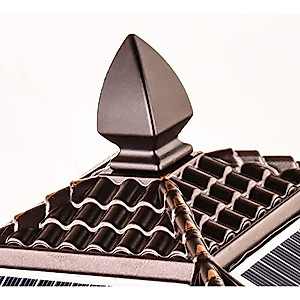 Post Lights Outdoor Simple Metal Solar Post Light IP55 Outdoor Waterproof Wall Post Light Control Villa Garden Pillar LED Night (B) ()