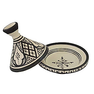 Moroccan Handmade Serving Tagine Exquisite Ceramic Vivid colors Original 6 Inches in Diameter