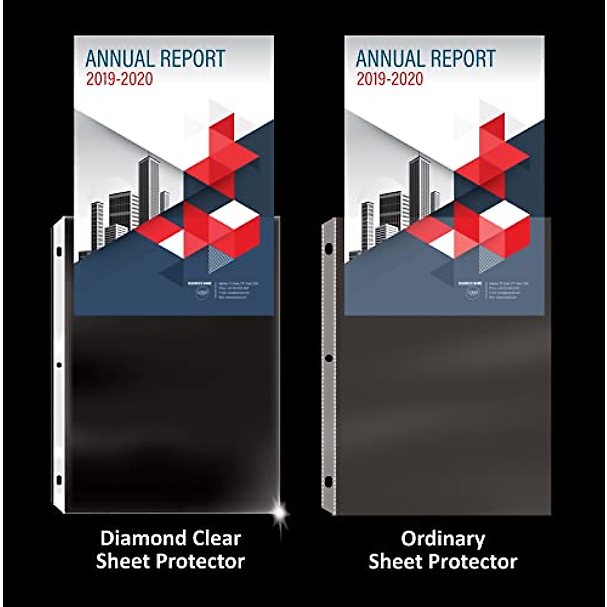 GOLD SEAL 50 Count Diamond Clear Sheet Protectors, Anti Glare Coating, Standard Durable Weight,8.5 x 11", Topload, 50 Pack