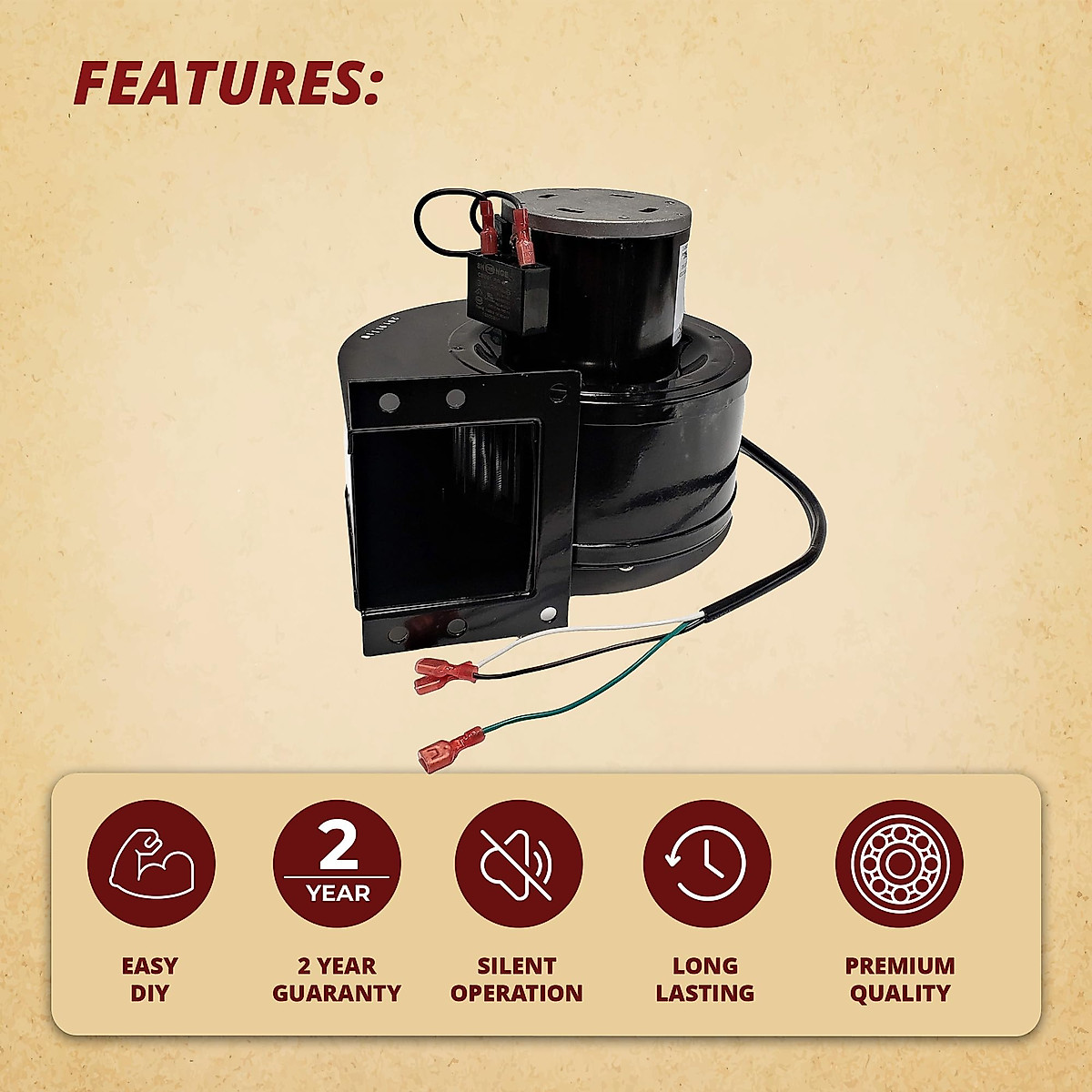 Harman 3-21-33647 Convection Fan Distribution Room Air Blower Fan Motor Fits P43, PC45, P61, P61A, P35i, P38, P68, Advance, 52I, 52I-TC, AB63, Allure 50 3-21-22647