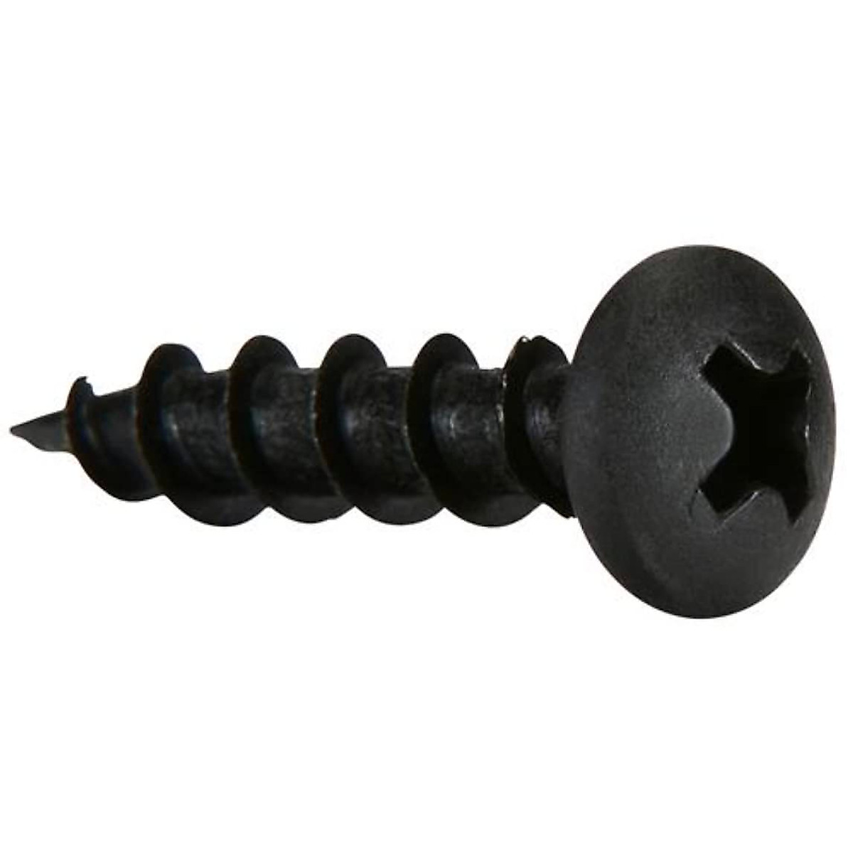 Parts Express #8 x 3/4" Deep Thread Pan Head Screws Black 100 Pcs.