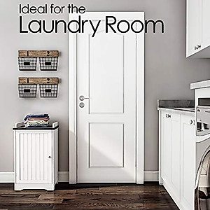 Lavish Home Bathroom Floor Cabinet-29 ”, White