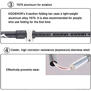 DOUDOU Trekking Poles- 2-pc Pack Adjustable Hiking Walking Sticks - Strong - Auminum Alloy 7075 Trekking Sticks Antishock and Quick Lock System Ultralight for Hiking Camping (Blue)