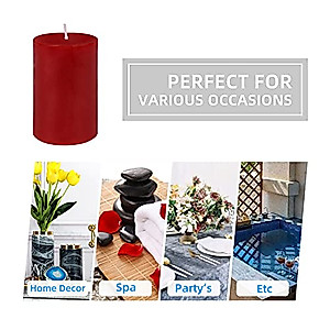 2" Diameter x 3" H Red Pillar Candle