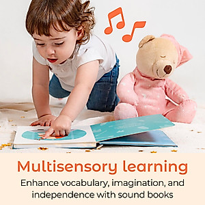 Cali's Books Bedtime Baby Music Book | New Rechargeable Musical Book, No More Batteries | 6 Classical Pieces | Bedtime Sound Books for Babies for Babies and Toddlers