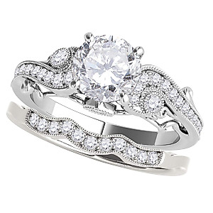 MauliJewels 0.56 Carat Diamond Engagement Bridal Ring prong 14K Solid Rose,White & Yellow Gold