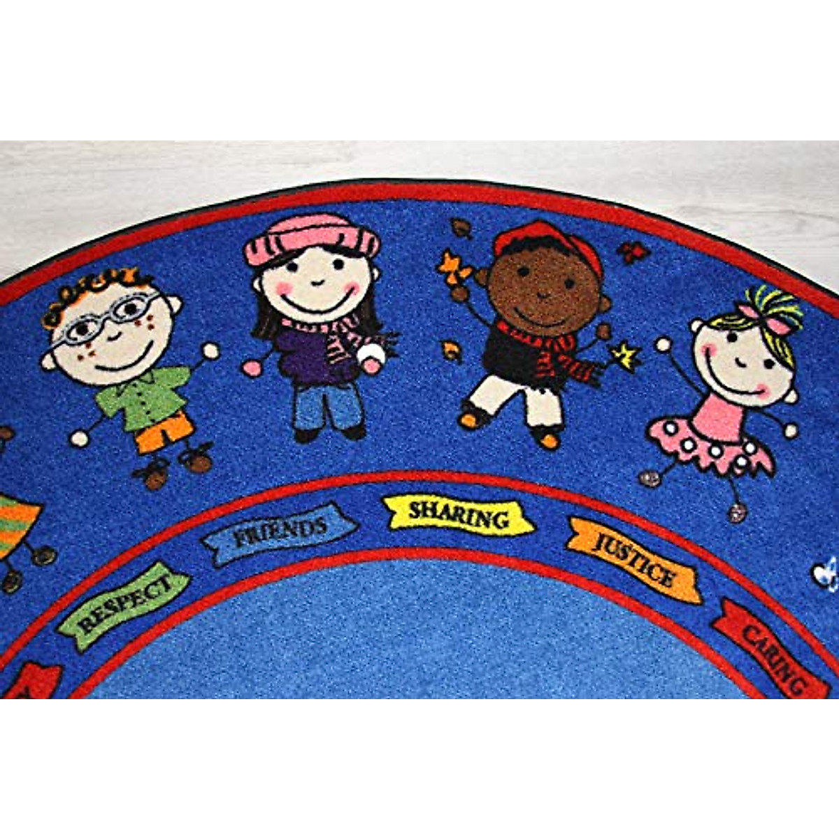 KidCarpet.com Friends Semicircle Rug, 12' x 6'