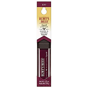Burt's Bees 100% Natural Glossy Liquid Lipstick, Wine Waters, 1 Tube
