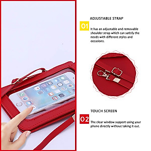 KL928 Women Small Crossbody Bag - Cell Phone Purse Smartphone Wallet Bags (Fox-Adjustable Strap)