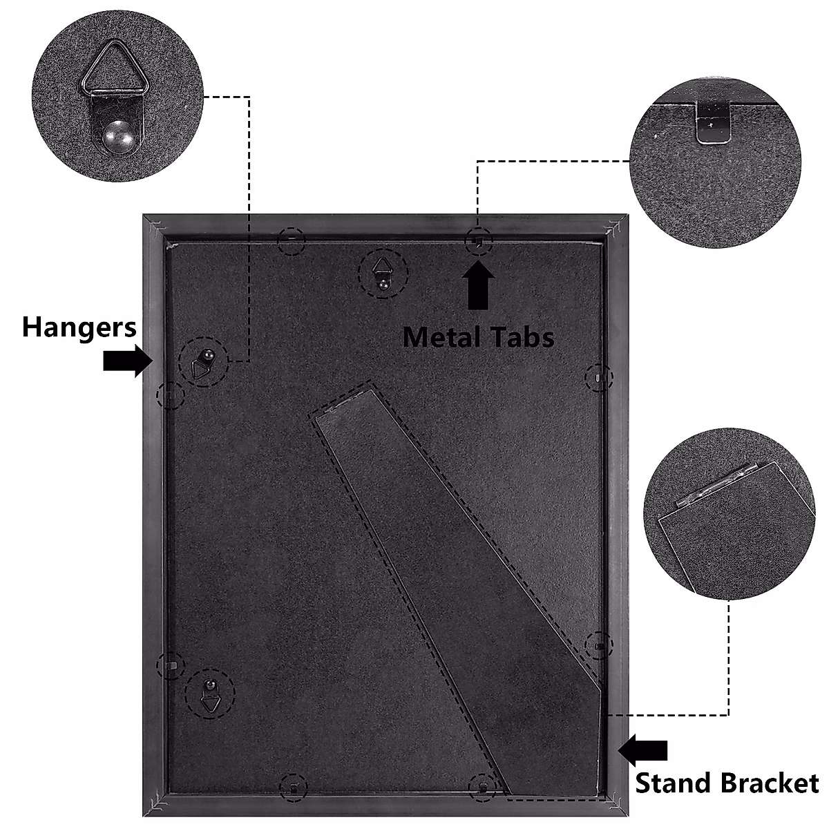 Hiwhy Signature Board 11x14 Picture Frame with 5x7 Mat for Graduation Wedding Birthday Guest Book Party Signing, Wall and Tabletop Display