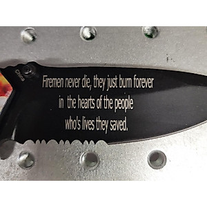 Hattricks Goodimpression Firefighter Personalized Tactical Folding Pocket Knife for Firemen and Firewomen
