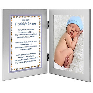 Poetry Gifts Dad from Son Filling Daddy's Shoes, Birthday or Father's Day, Add 4x6 Inch Photo