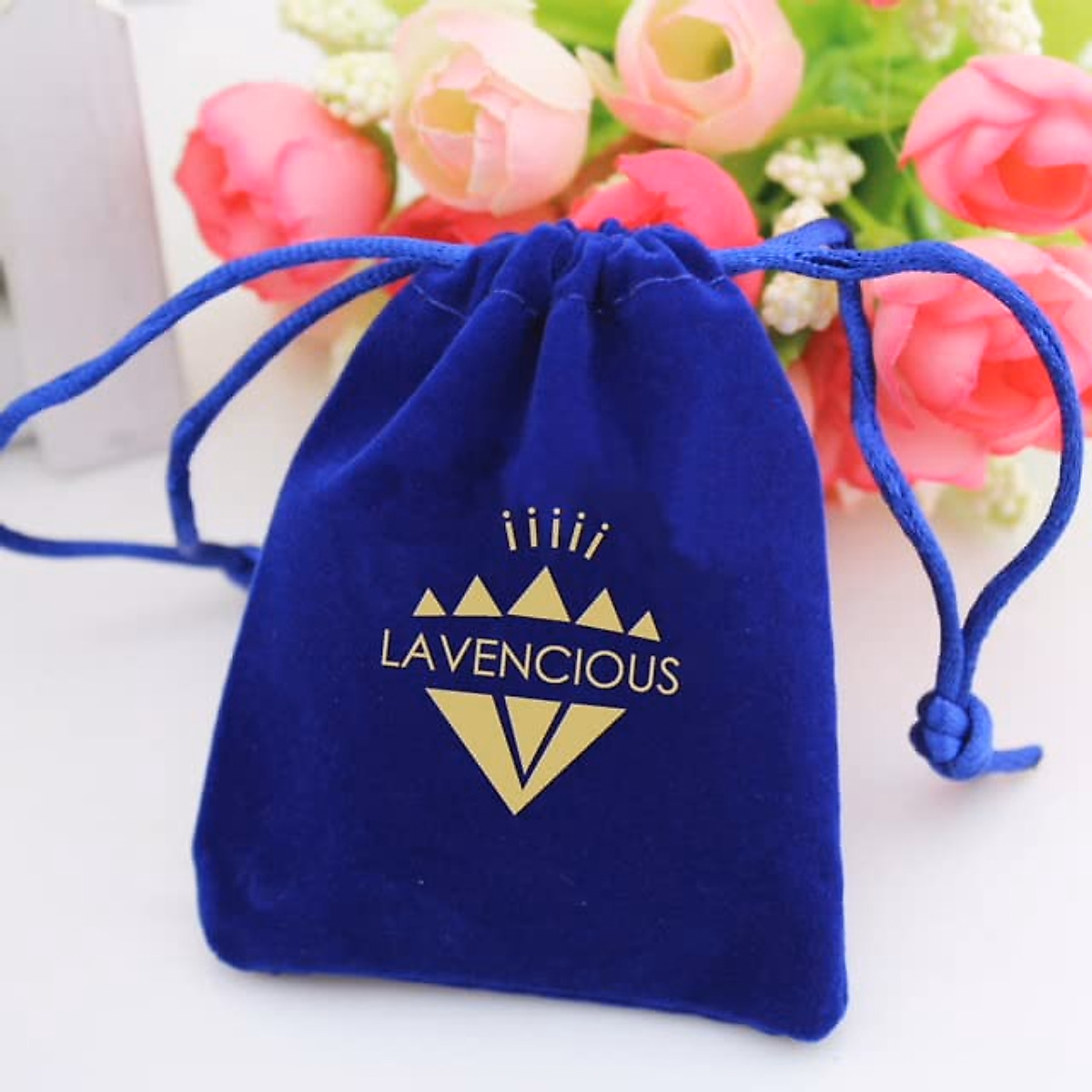 Lavencious 11 Rows with Crystals Stretch Rings Statement Rings Free Size 7 to 9 for Women (Silver + Clear Crystals)